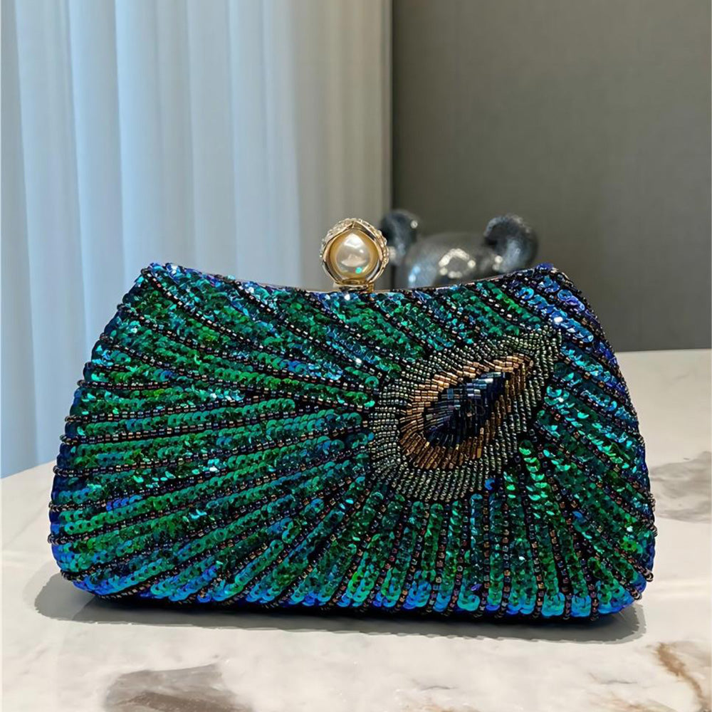 Versatile Gradient Sequin Pearl Handheld Evening Bag – Sunmist